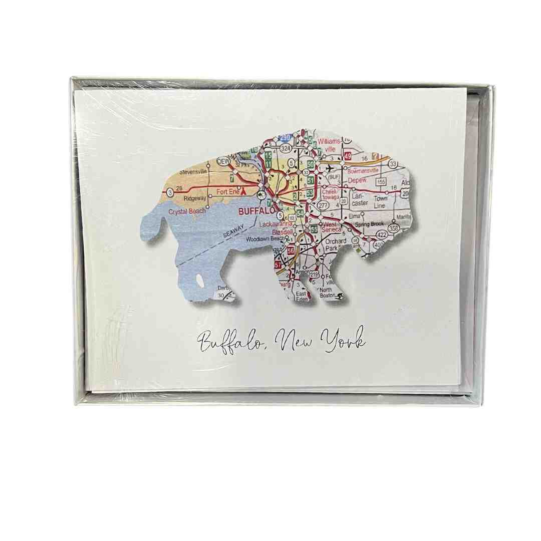 Buffalo Map Note Cards – Hometown Herd